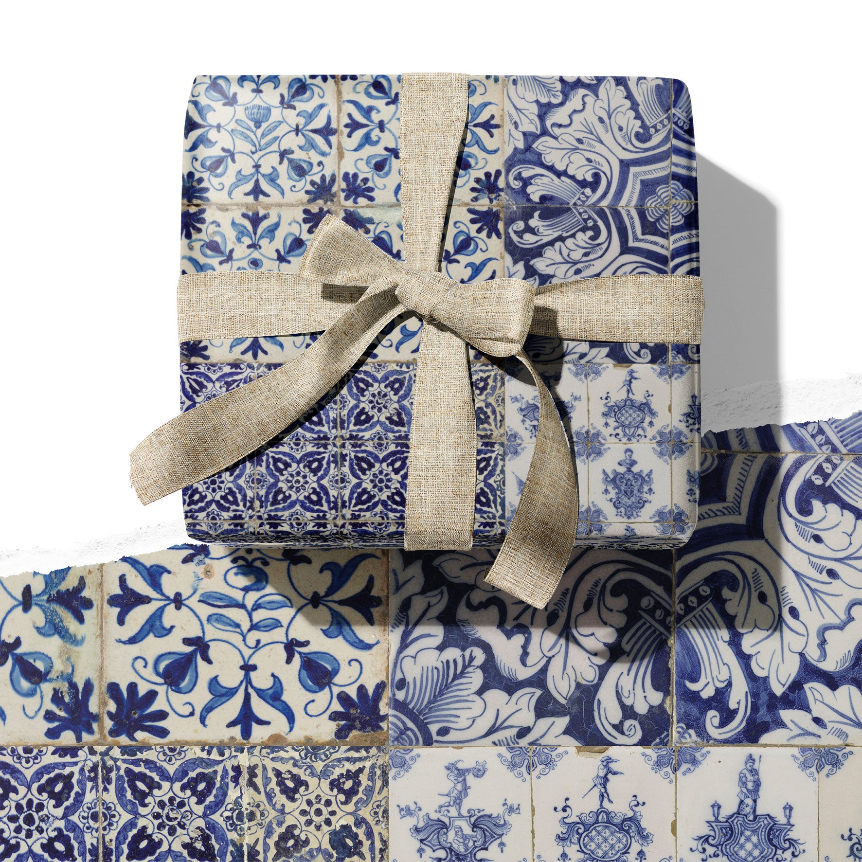 WRAPPING PAPER ~ Delft [5 sheets] – To the Moon & Back Paper Studio